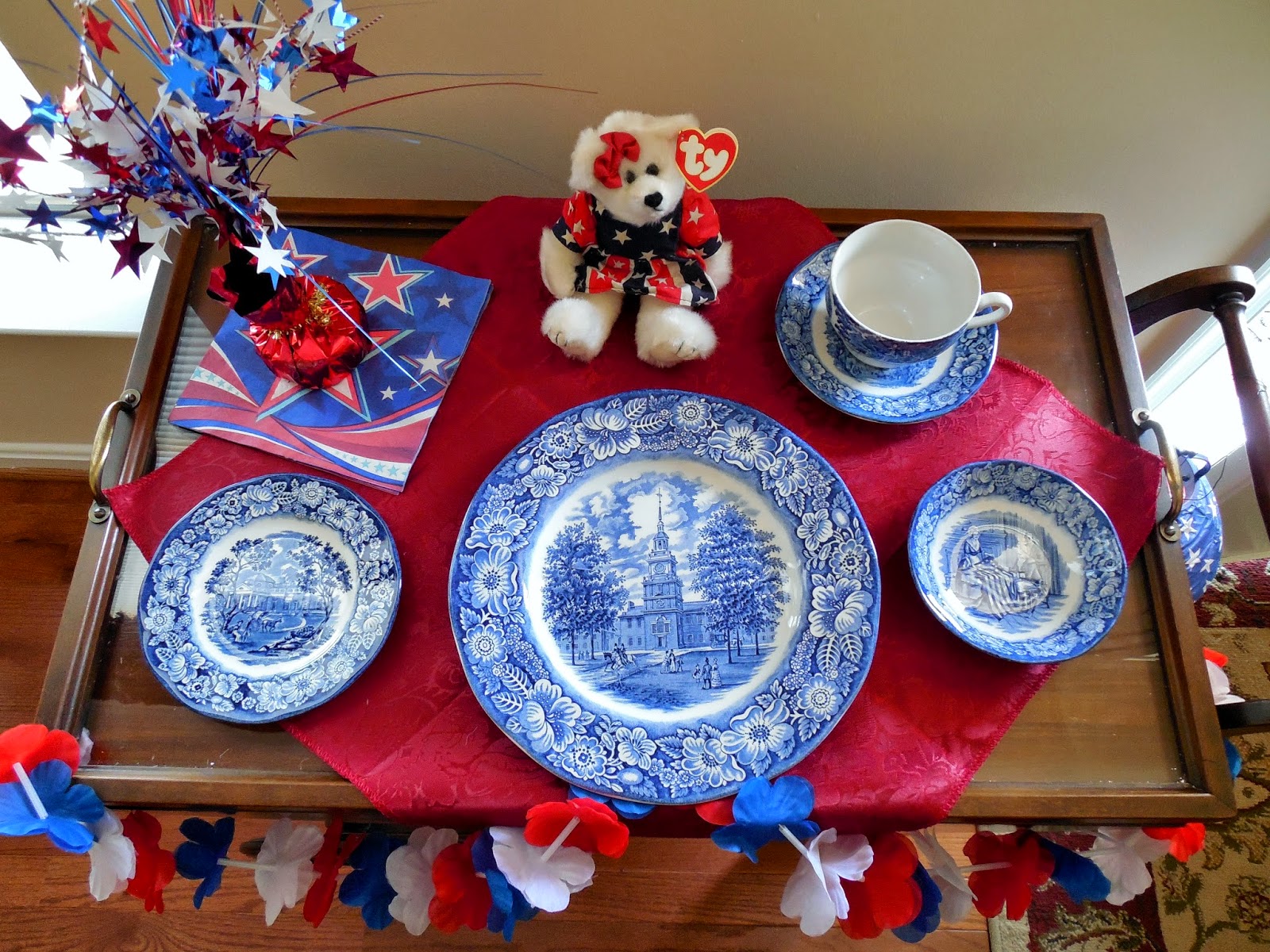 Teatime Journeys: 4th of July Tea Cart
