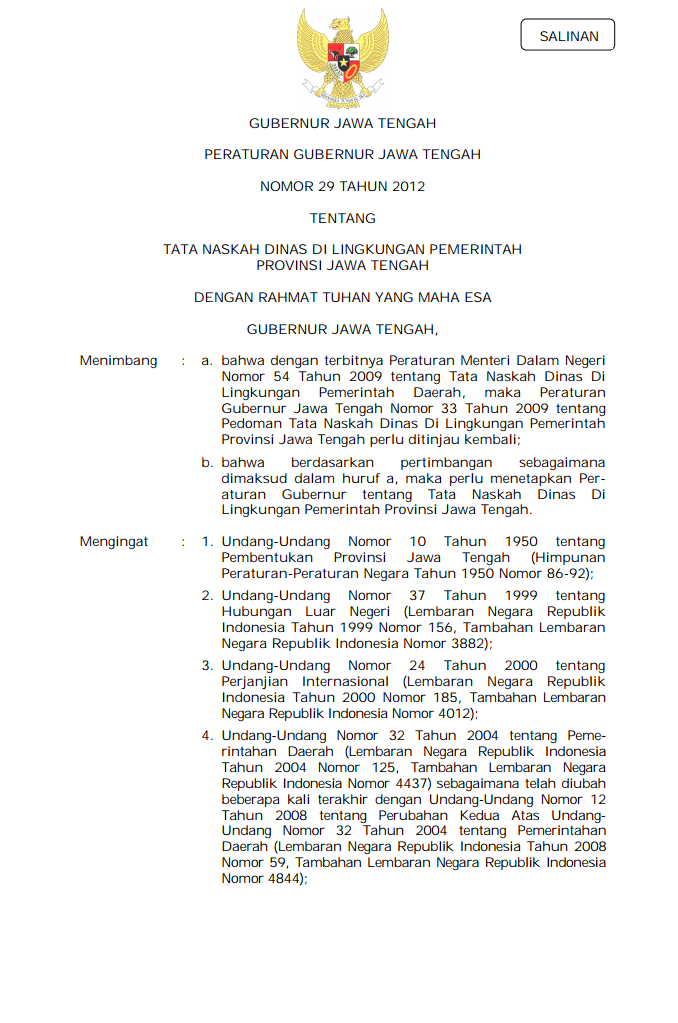 Contoh Peraturan Daerah Jawa Tengah Dan Wonosobo