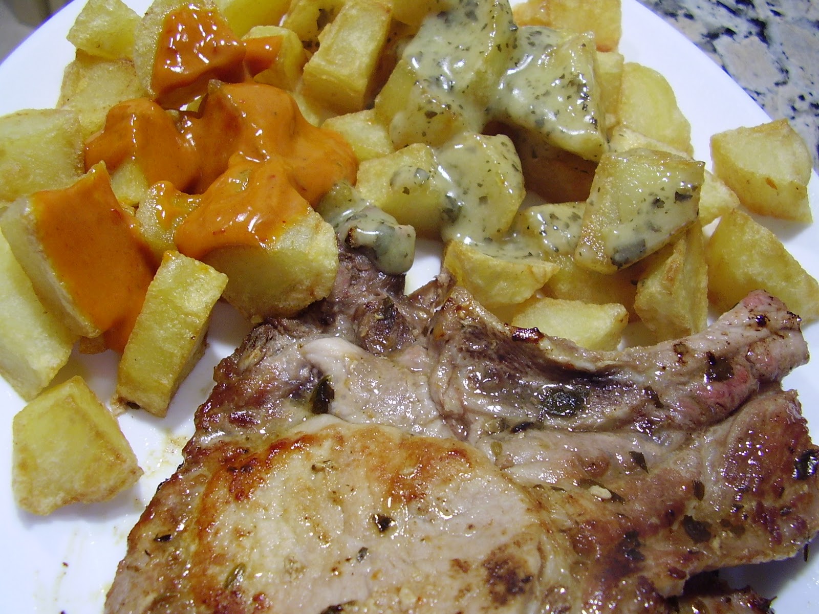 Choconata: Chuletas con patatas