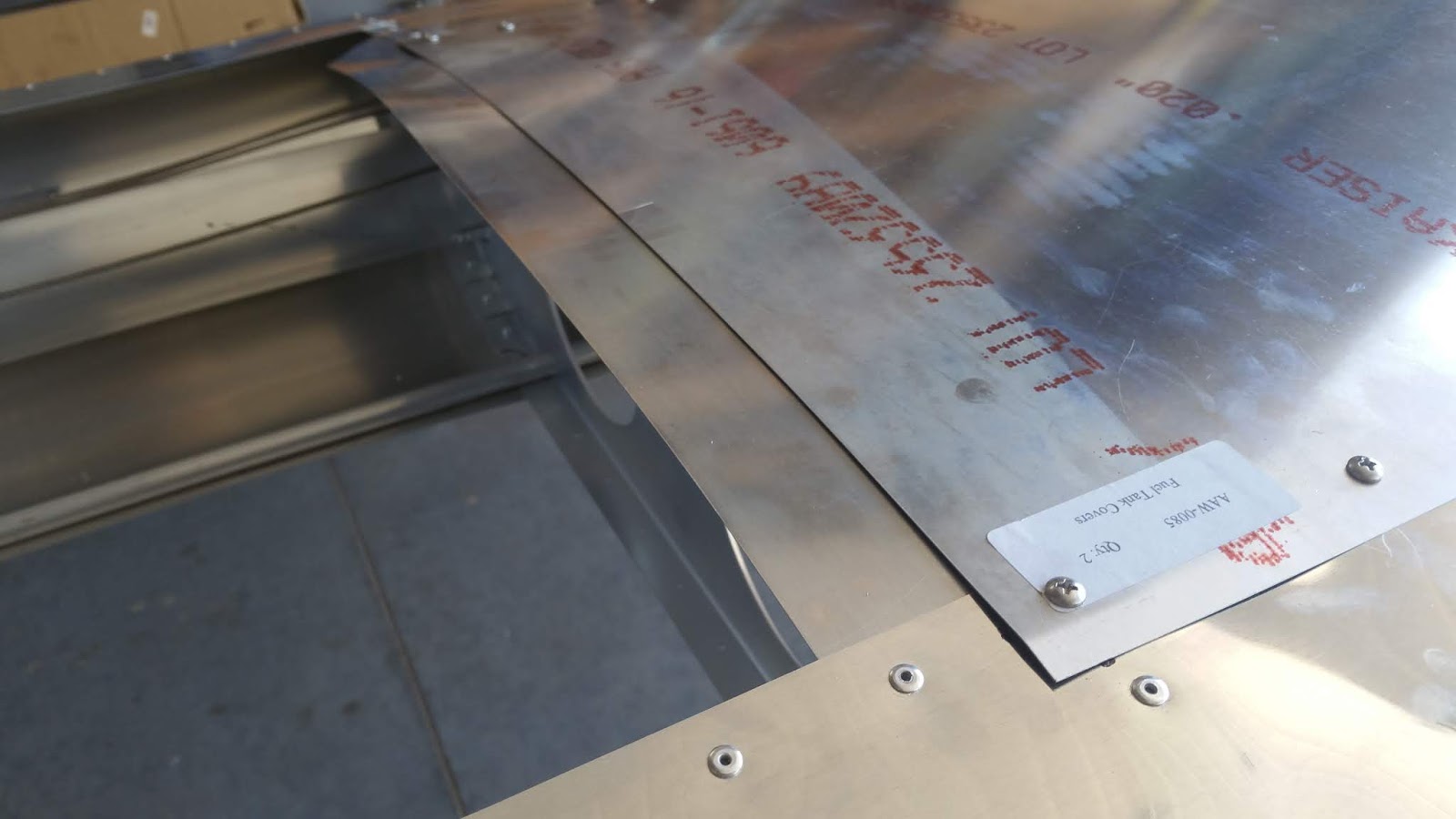 Just Another SuperSTOL Build Log: Wing - Fuel Tank Cover