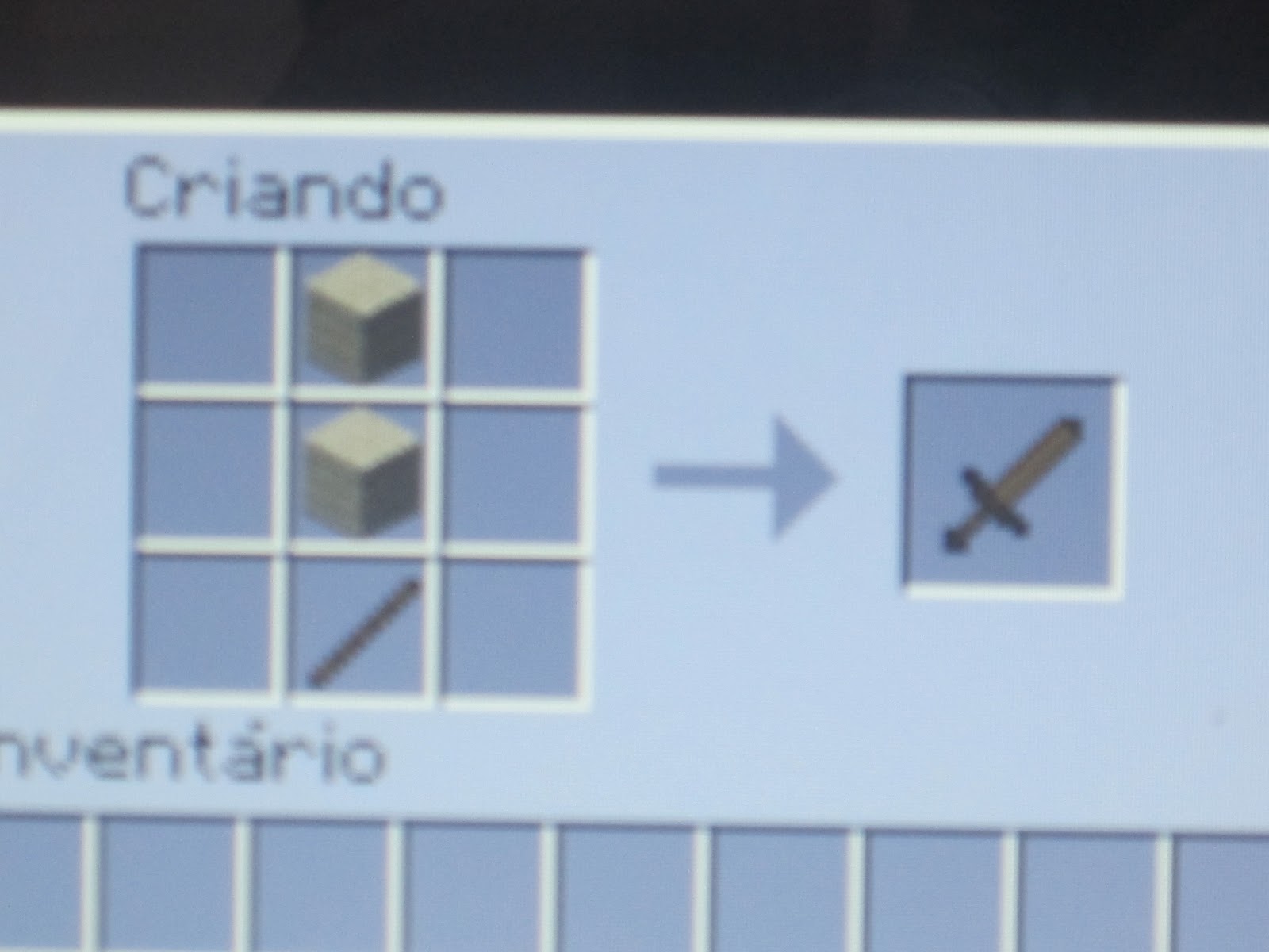 minecraft: Como fazer uma espada