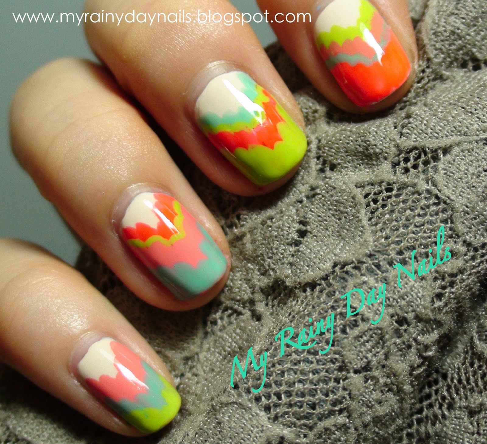 My Rainy Day Nails: Sunday Nail Art-Bumpy Chevron Design