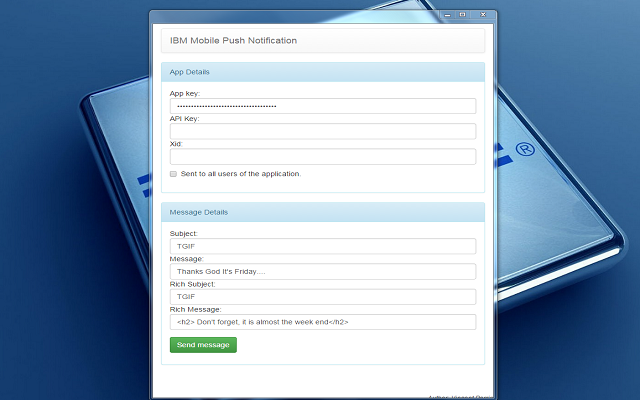 My journey in a social digital world: IBM Mobile Push Notification ...