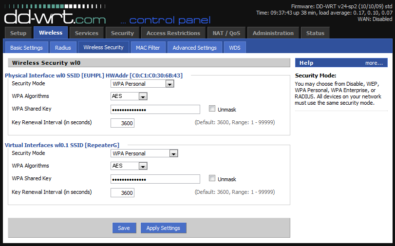 Administración de Sistemas: Linksys WRT54GL con DD-WRT (v24) como repetidor