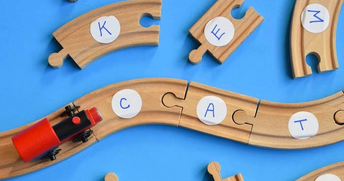Train Track Word Building | What Can We Do With Paper And Glue