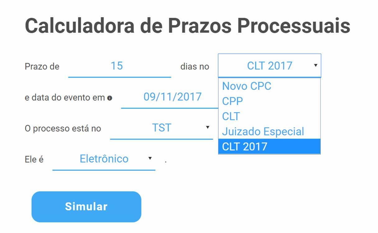 Calculadora de Prazos Processuais libera versão da nova CLT para o sistema Android