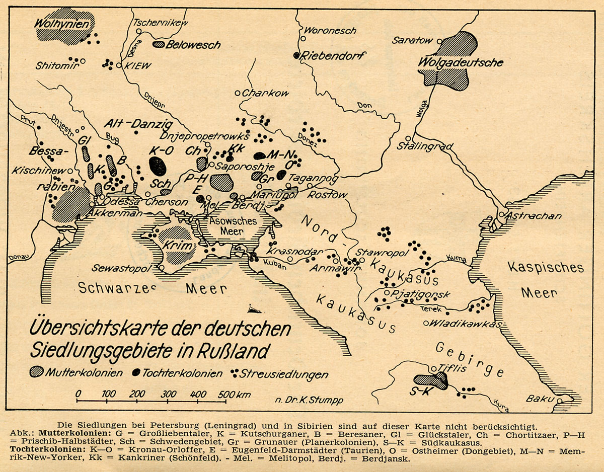 Map Of German Settlement