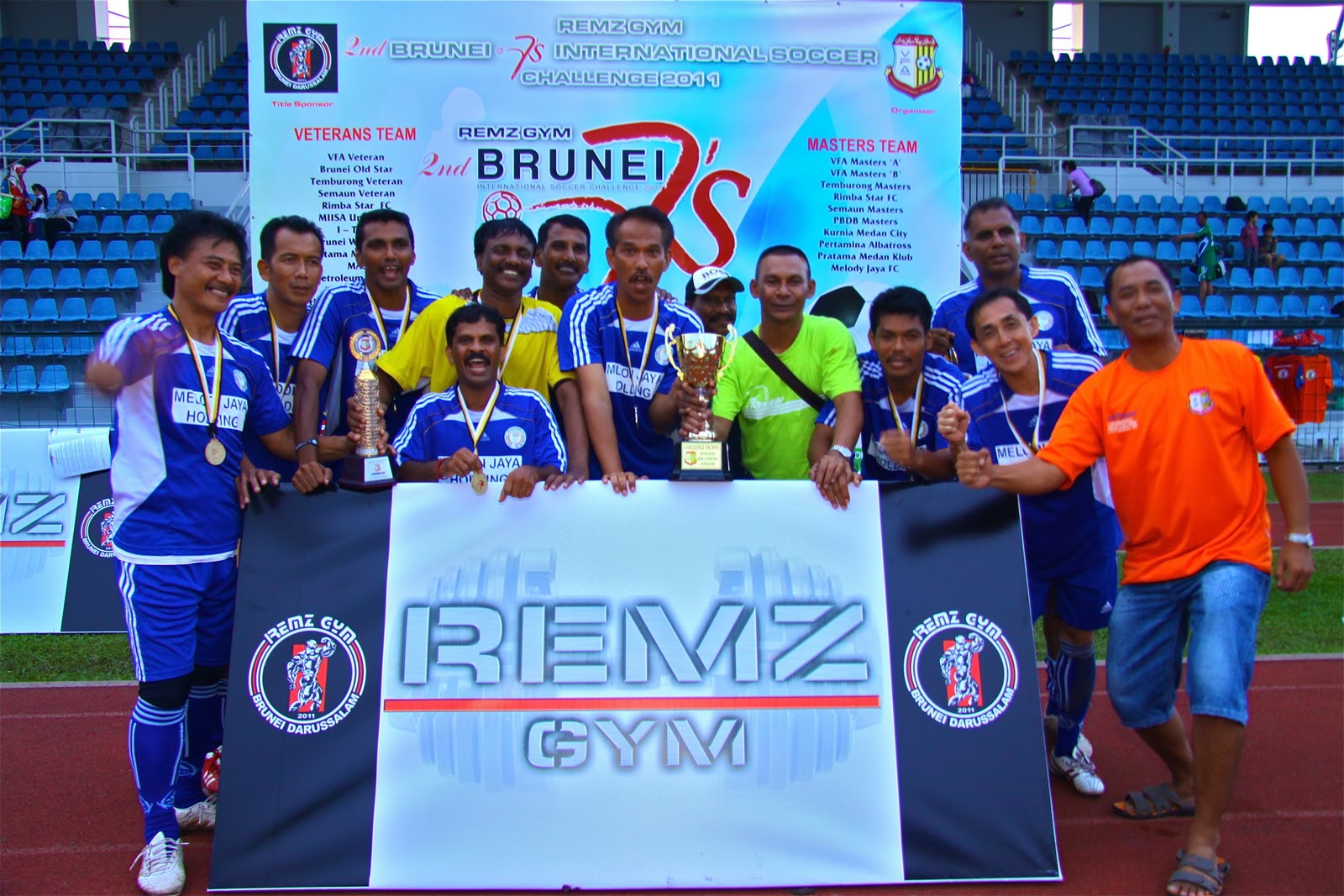 VETERAN FOOTBALL ASSOCIATION: REMZ GYM 2ND BRUNEI 7'S CHAMPION