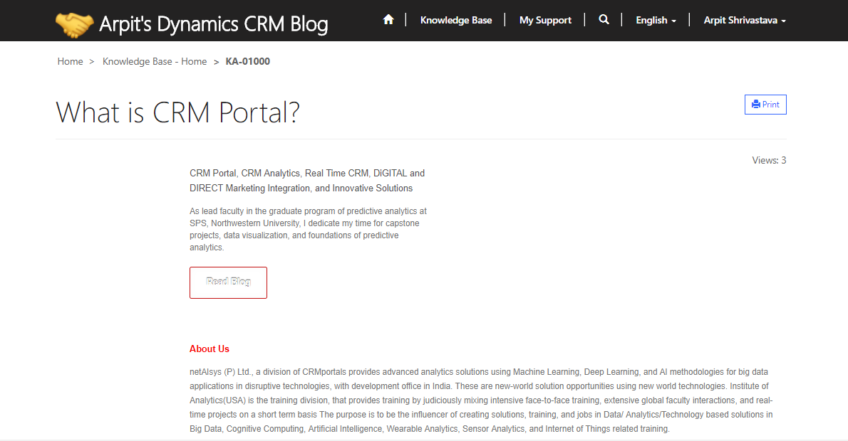 Arpit's Dynamics 365 Blog: Configure Knowledge Articles In CRM Portals
