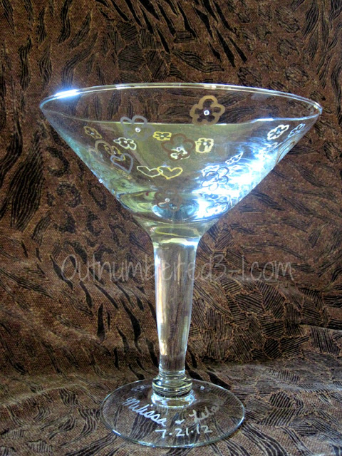 Wedding Candy Buffet - Personalized Martini Glass Candy Dish Using ...
