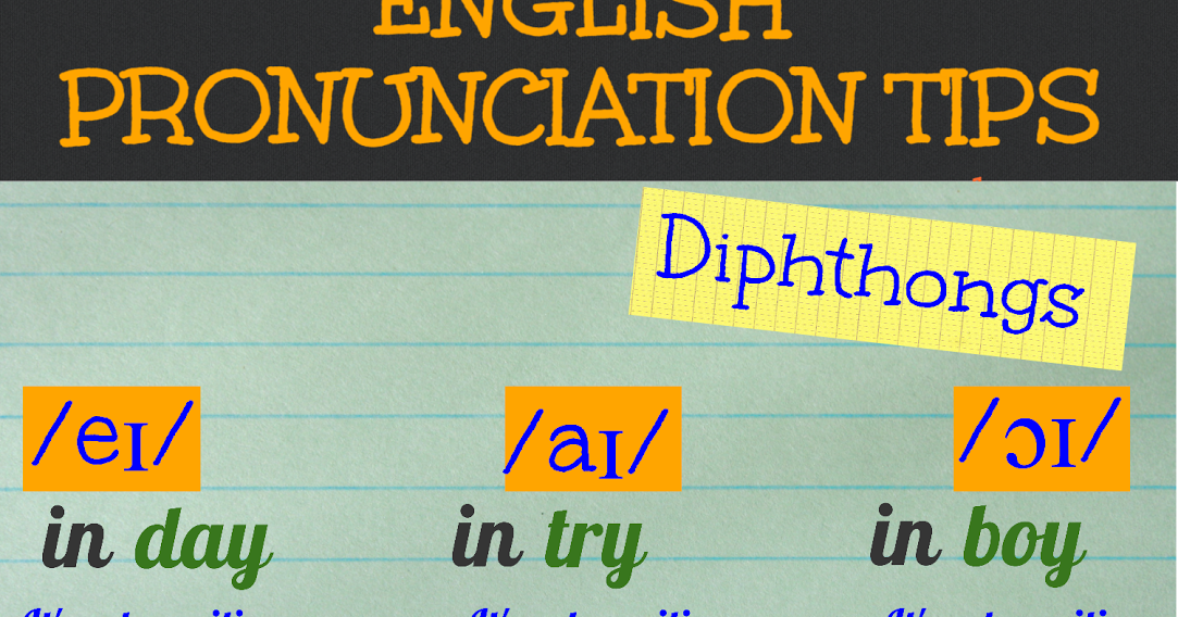 My English Blackboard: Pronunciation tips - DIPHTHONGS /eɪ/, /aɪ/ and ...