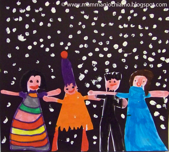 Disegni Invernali Su Cartoncino Nero - Disegni HD