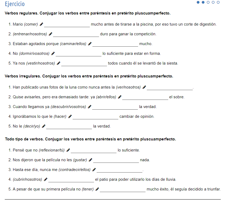 Español: Pretérito pluscuamperfecto de Indicativo