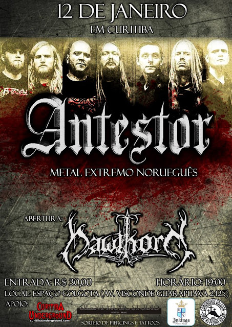 Antestor se apresenta em Curitiba neste dia 12 no Espaço Golgota ...