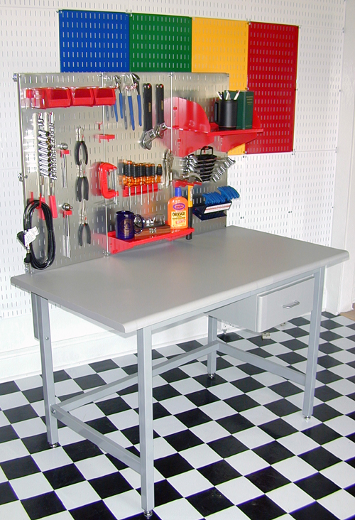 Alternating Pegboard Colors for a Custom Look