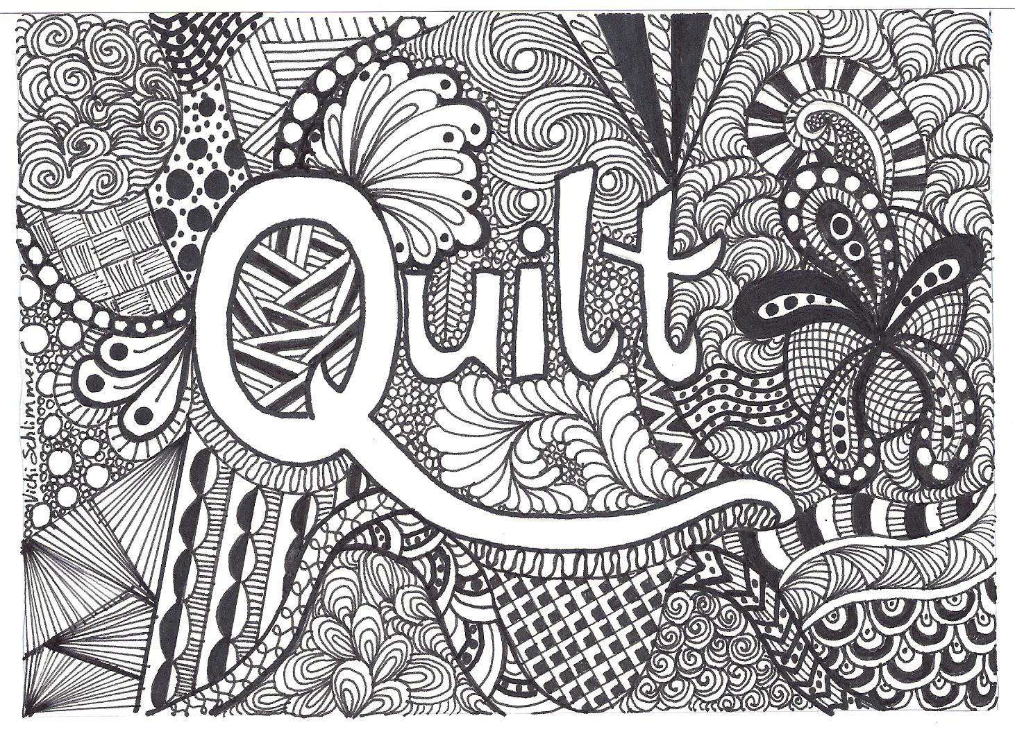 Vicki's Crafts and Quilting: A little fun Zentangle project