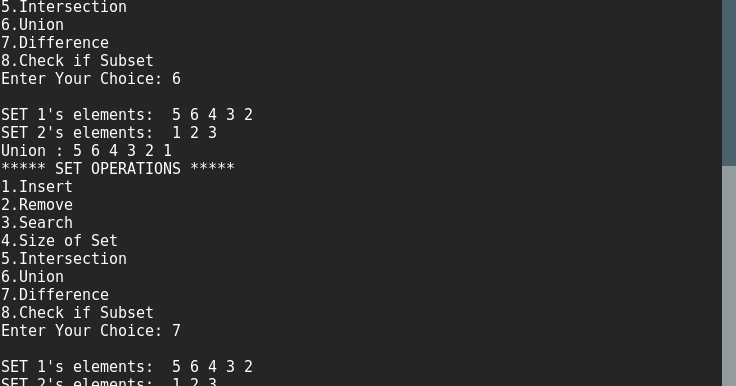 C++ Program to create ADT that implements SET Concepts - Way2Techin