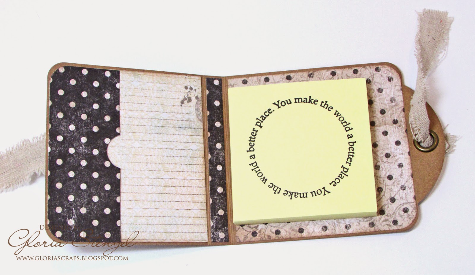 Scraps of Life: Heartfelt Creations Wednesday - Notepad Holder