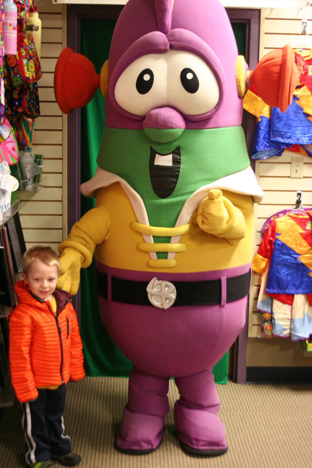 Wordless Wednesday ~ Meeting Super Larry Boy