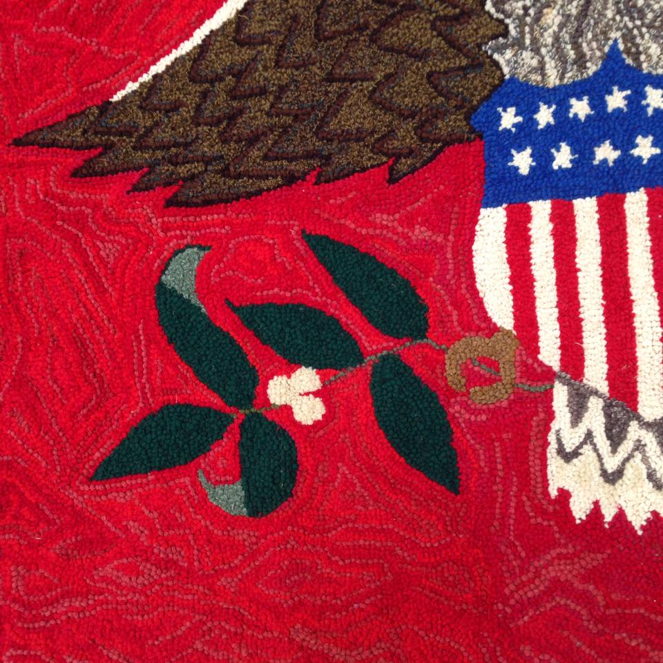 Wonkyworld: Wordless Wednesday: Bicentennial Hooked Rug from Woodstock, NY