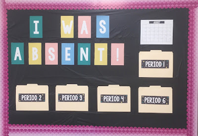 Milky Way and Math: Absent Work Bulletin Board