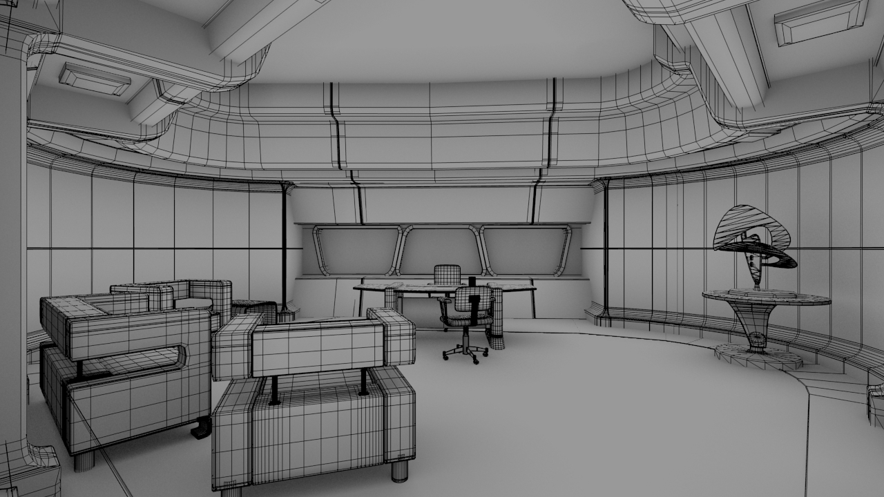 Dan Brown CGI | Sci-fi Art: Captain's Office