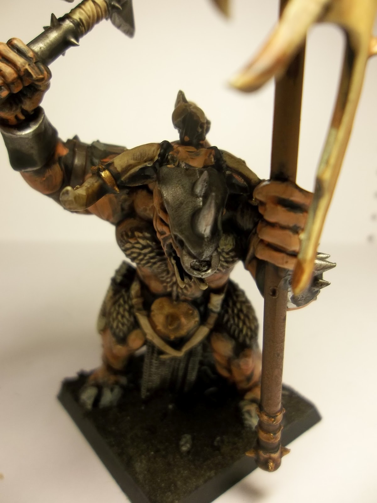 Dark Artisan Painting: Beastmen Minotaurs, 3 painted now