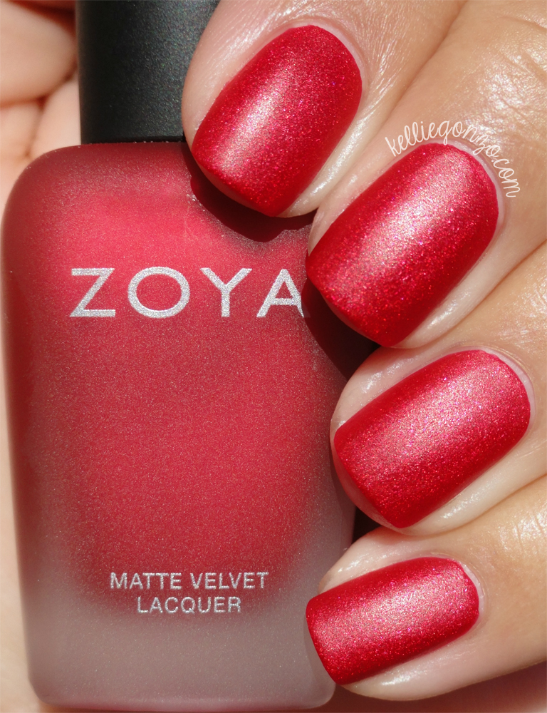 KellieGonzo: Zoya Winter/Holiday 2015 Matte Velvet Collection Swatches ...