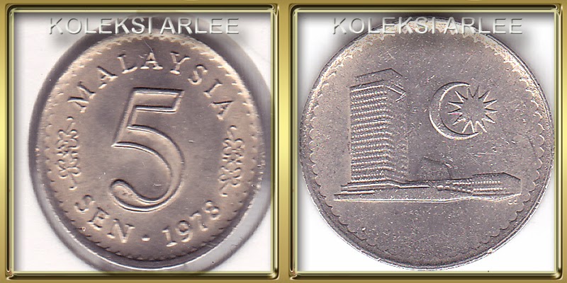Koleksi Matawang Dan Syiling Arlee: 5 SEN SYILING MALAYSIA