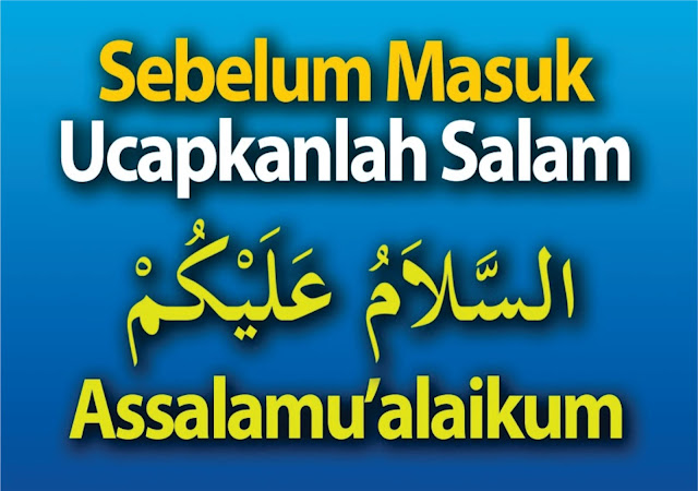 Desain Tulisan Masuk Ucapkan Salam