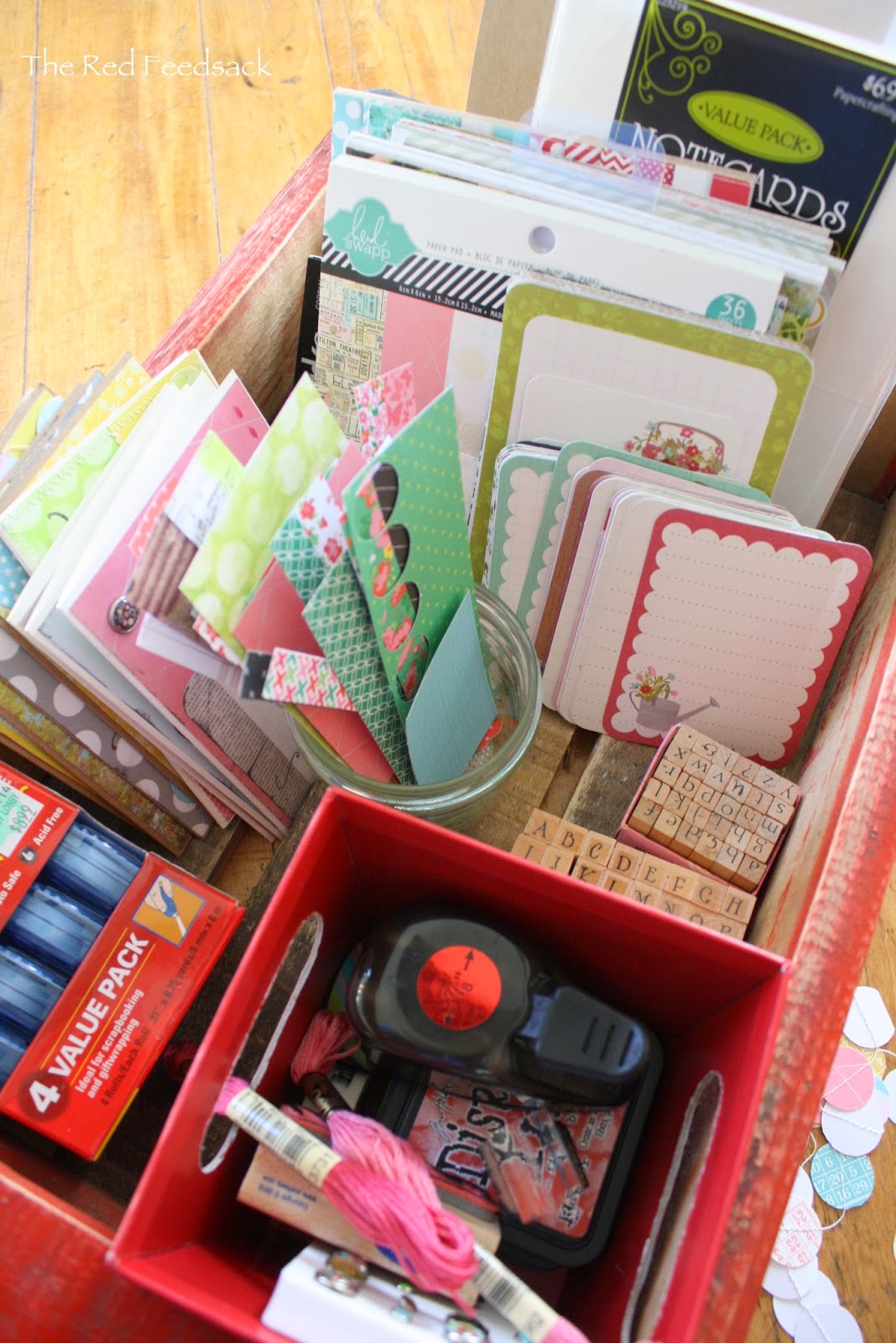 The Red Feedsack: Home-Made Cards {Tutorial}