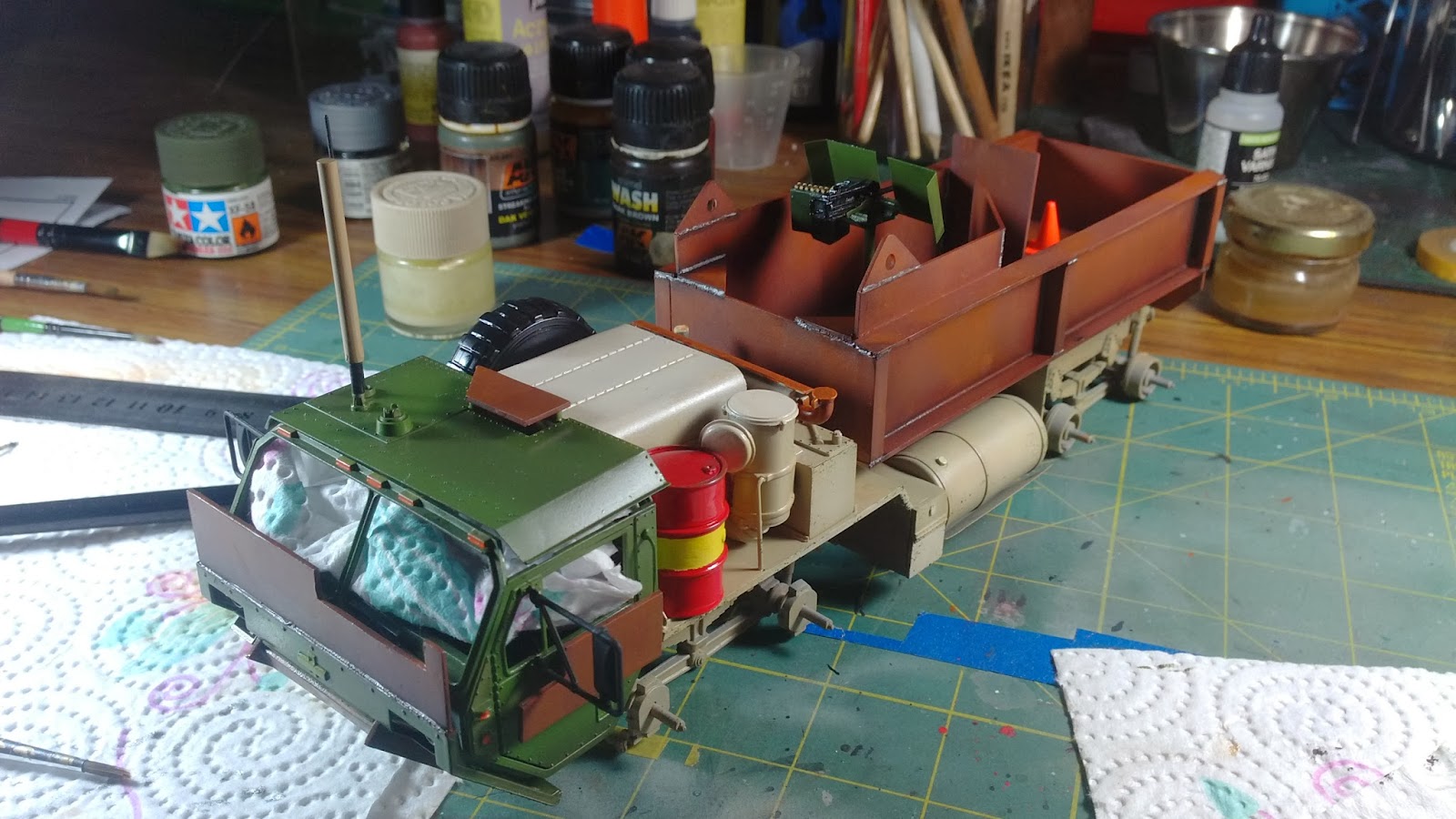 1/35 M977 HEMTT GUN TRUCK ITALERI WEATHERING