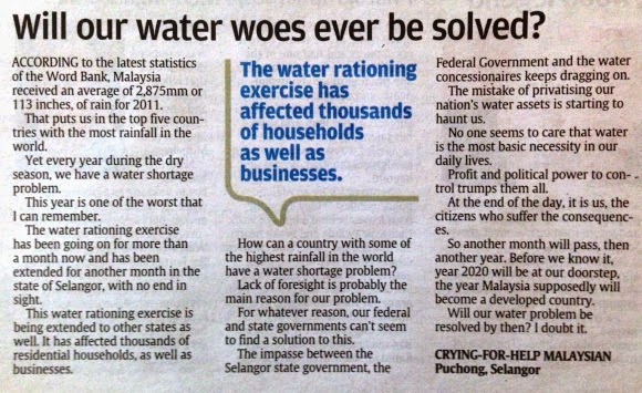 SeniorsAloud: WATER CRISIS - TOUGH ON THE ELDERLY