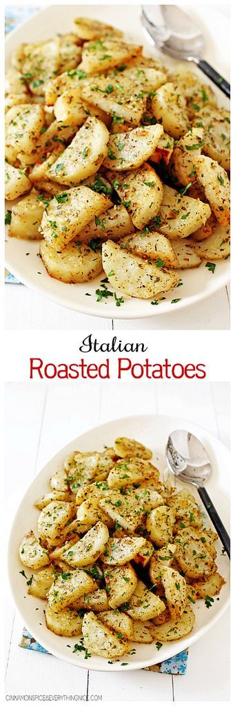 Italian Roasted Garlic & Parmesan Potatoes - RECIPES RECIPES
