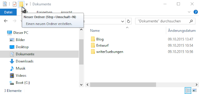 PcEinsteiger: Windows 10: Ordner erstellen