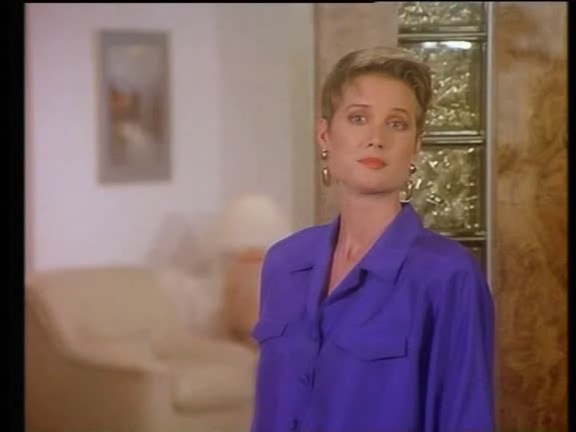 Ladies in Satin Blouses: Deborah Rennard - purple silk blouse