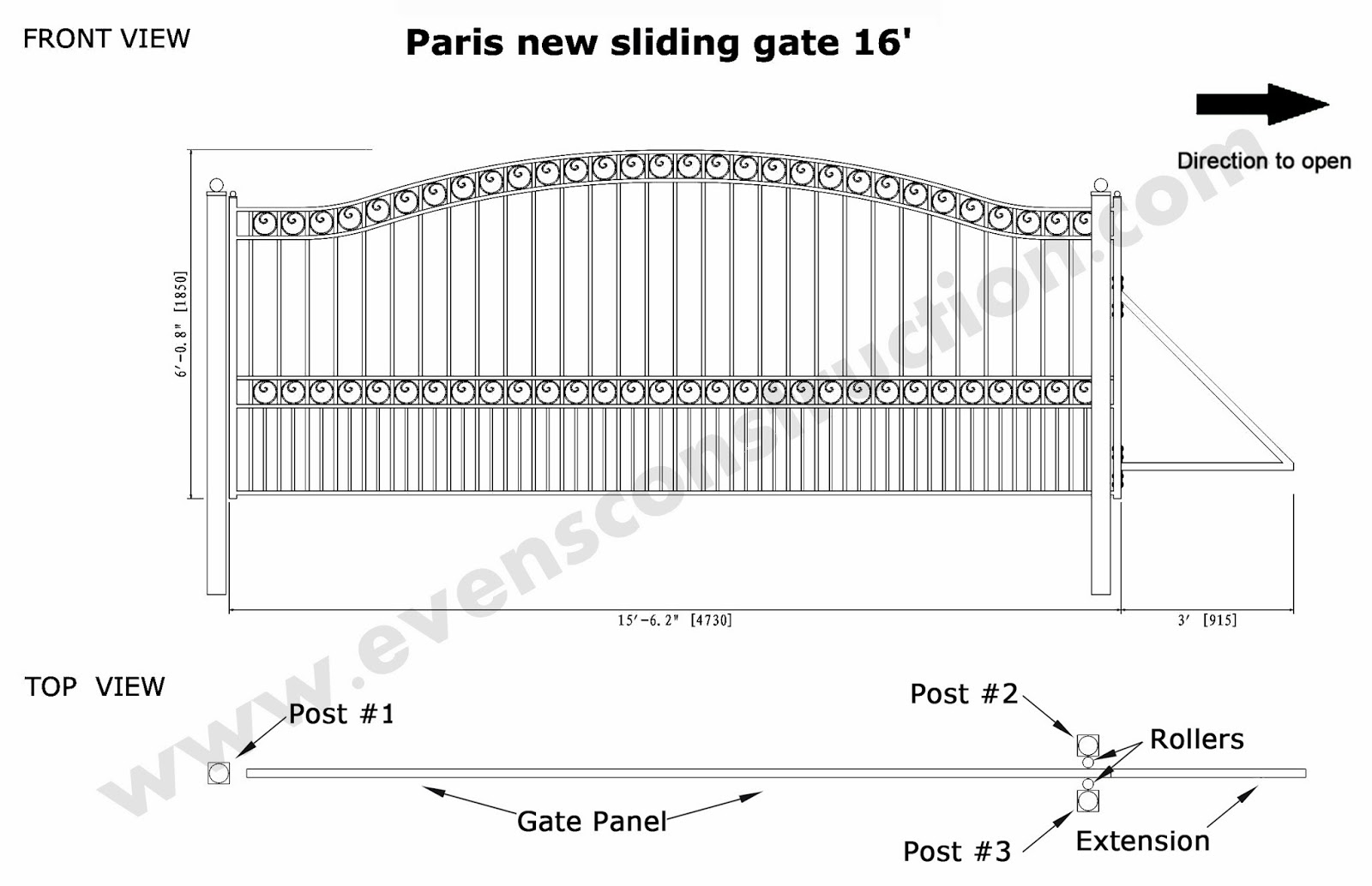 Sliding Gate Design Drawings