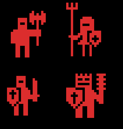 8-Bit City: Pixel Art: Single-Color RPG Sprites