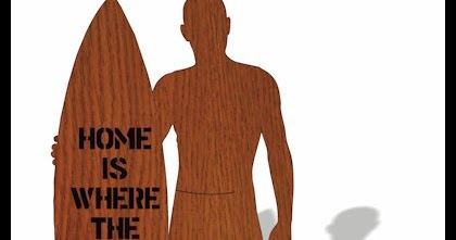 Scrollsaw Workshop: Home is where the waves are. Surfer scroll saw pattern.