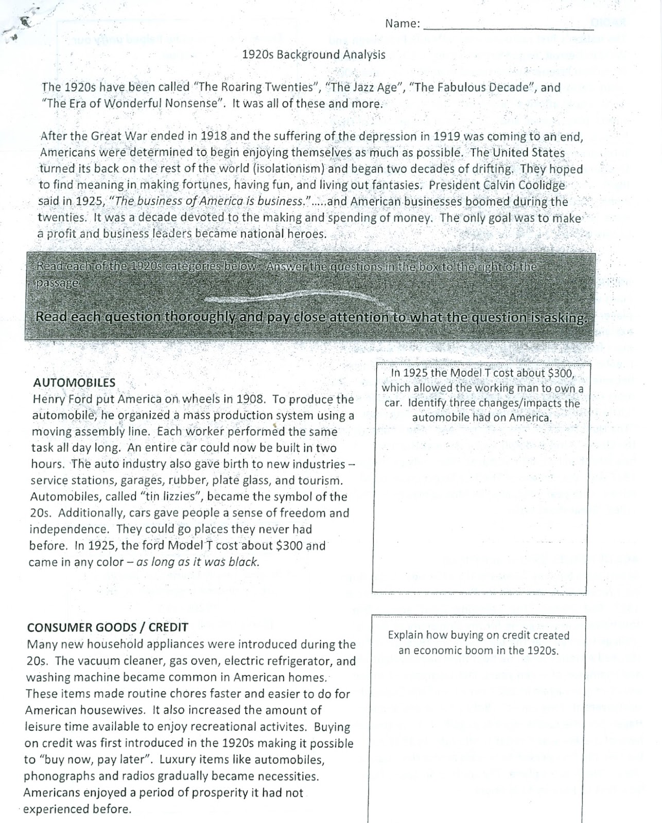 Mr. E's U.S. History and Black History Page: Unit 8 - The Great ...