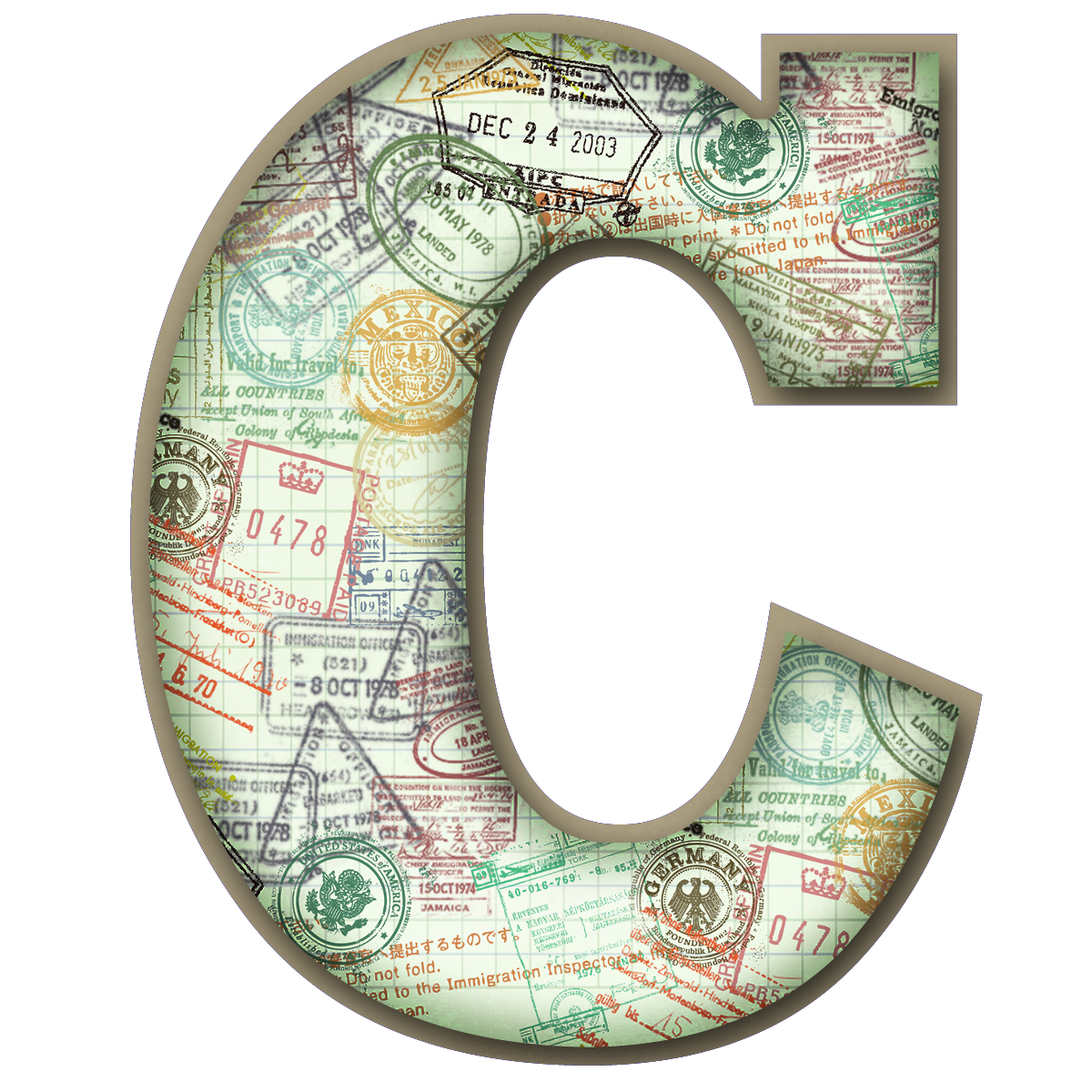 GRANNY ENCHANTED'S BLOG: FREE PASSPORT STAMP DIGI SCRAPBOOK ALPHABET