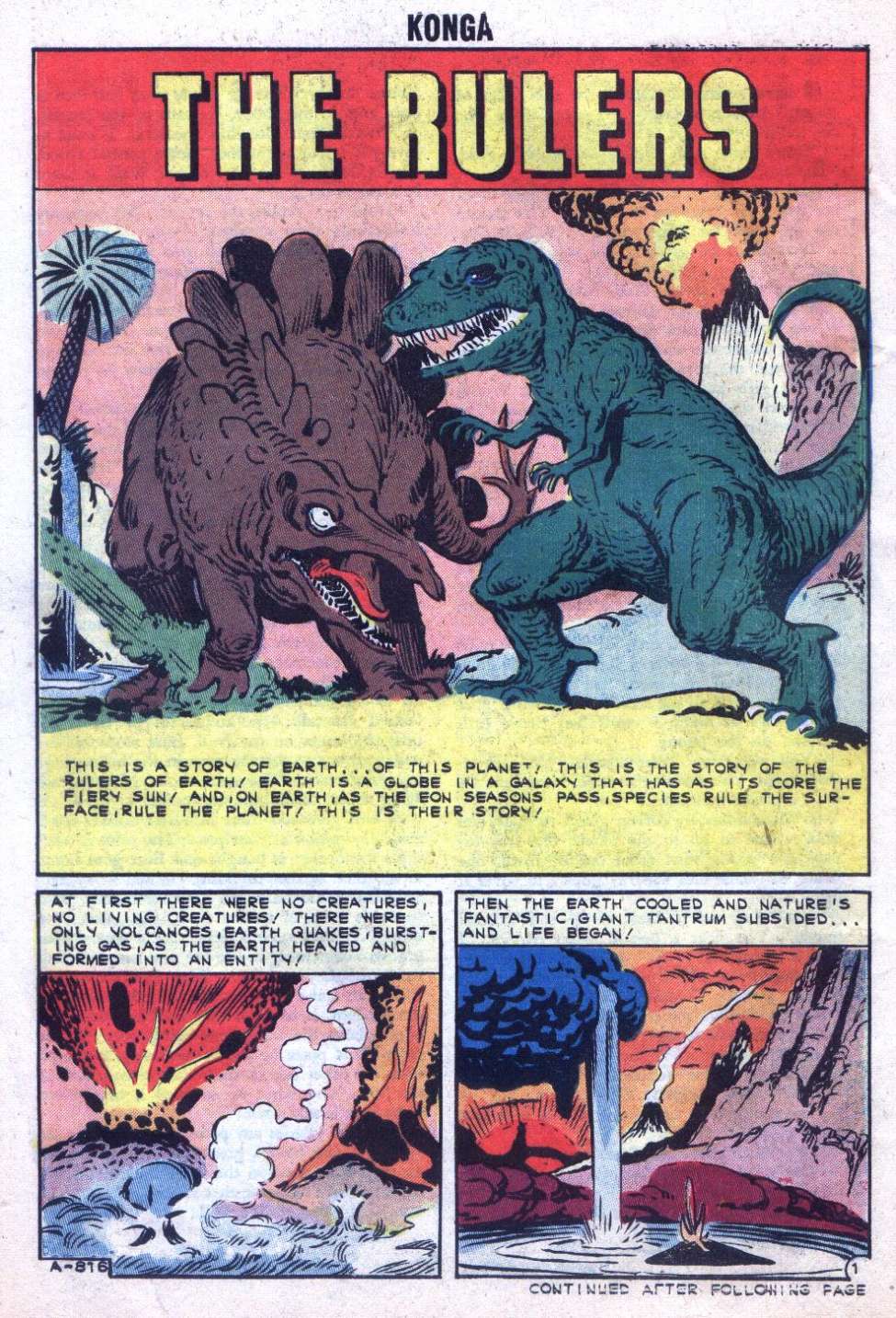 THE CHARLTON COMICS READING LIBRARY: KONGA month! The Ditko back-up ...