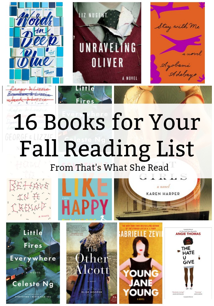 16 Books for Your Fall Reading List