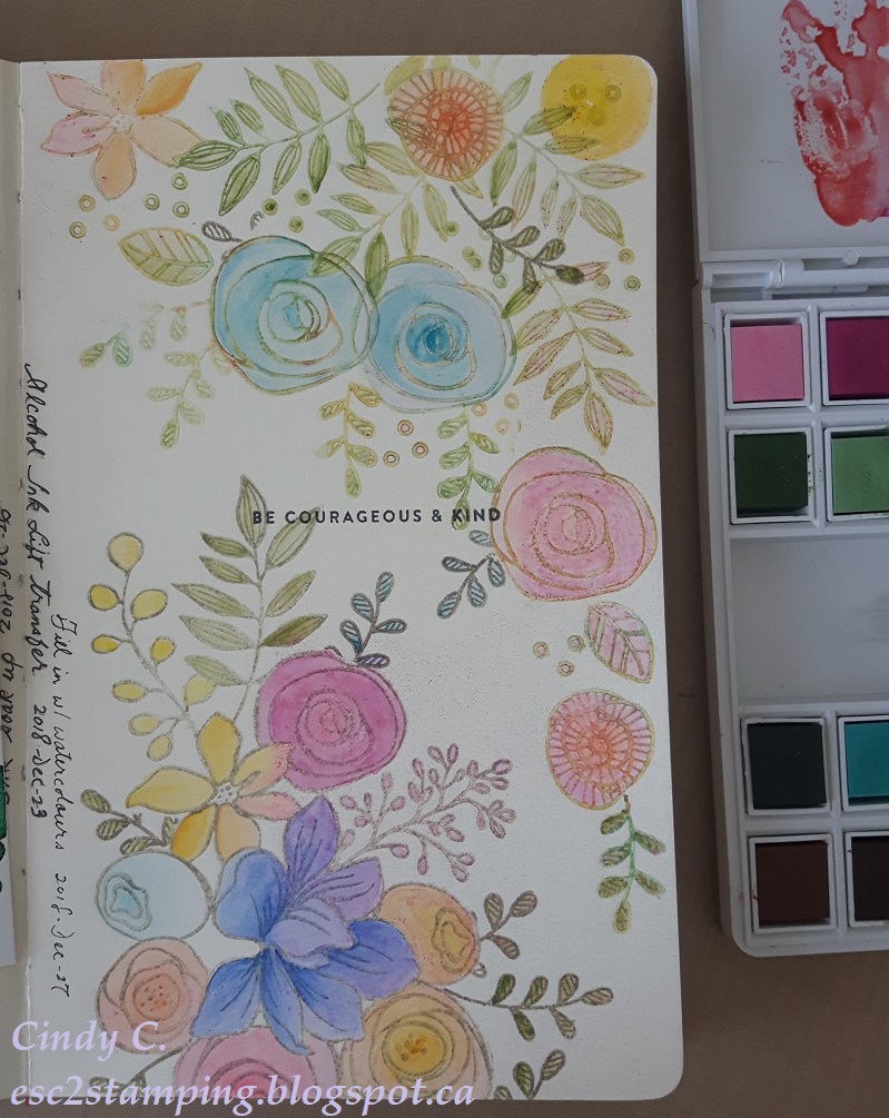 Escape to Stamping: Sketch Flower Journal Page