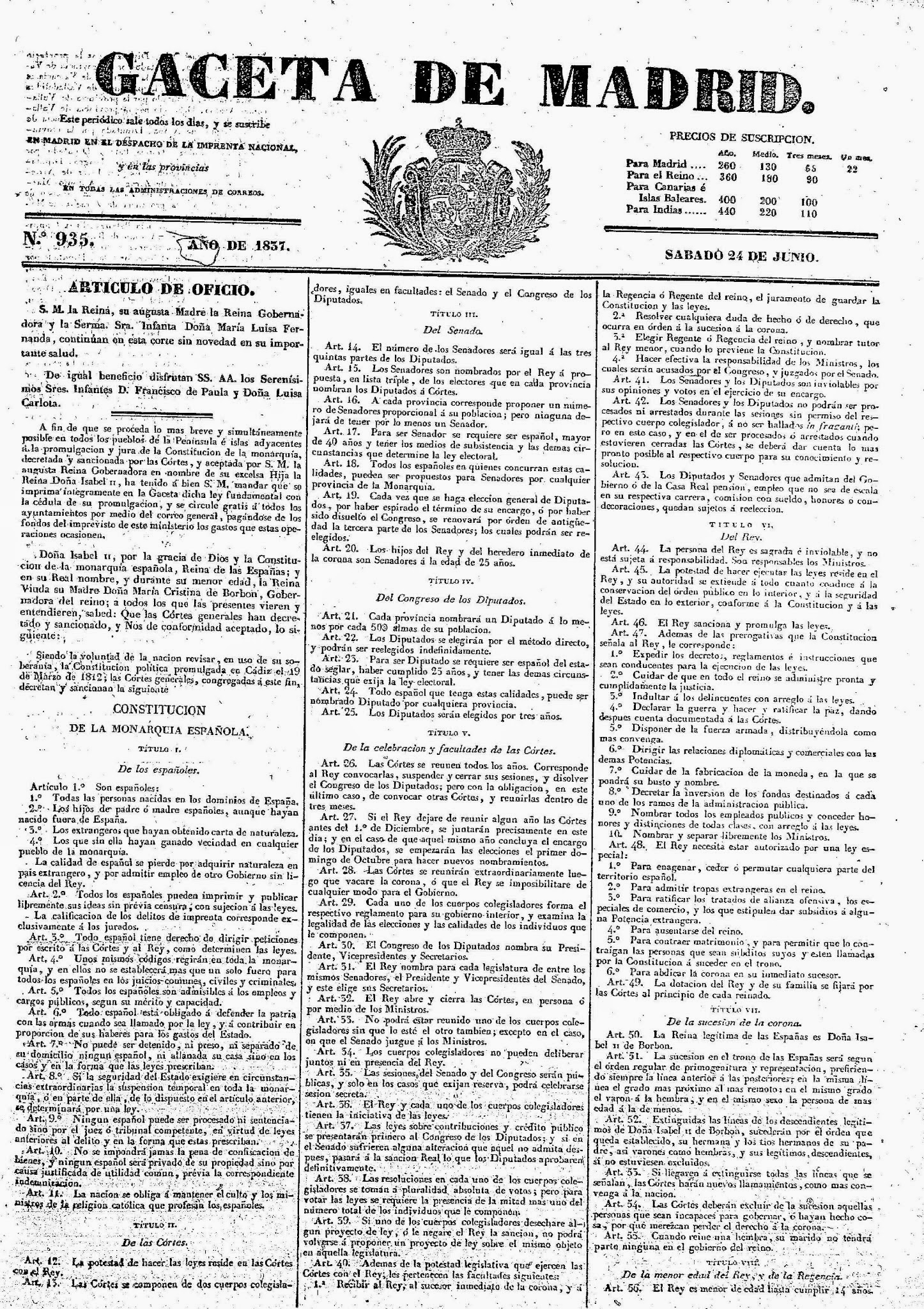 Lahiguera (JAEN): LA CONSTITUCION DE 1837, EL PRIMER INTENTO DE UNA ...