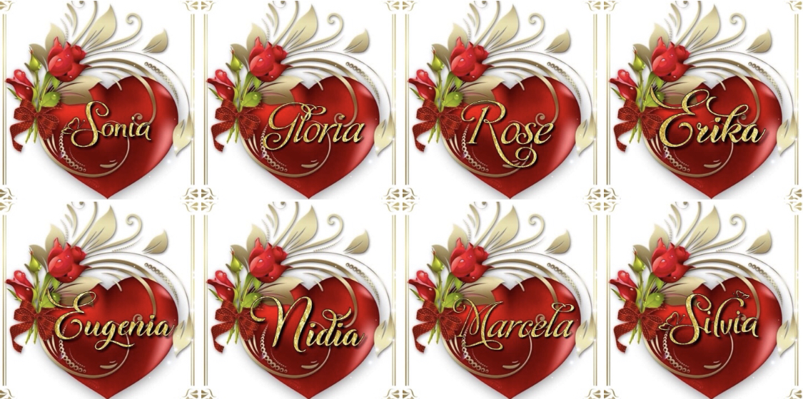 Lindo corazón con Nombres