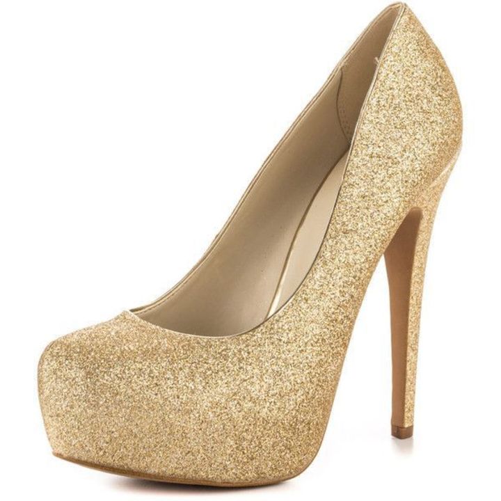 Sparkly Gold Heels