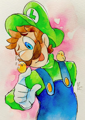 Kami's Library Thoughts: Fan Art Friday: Luigi