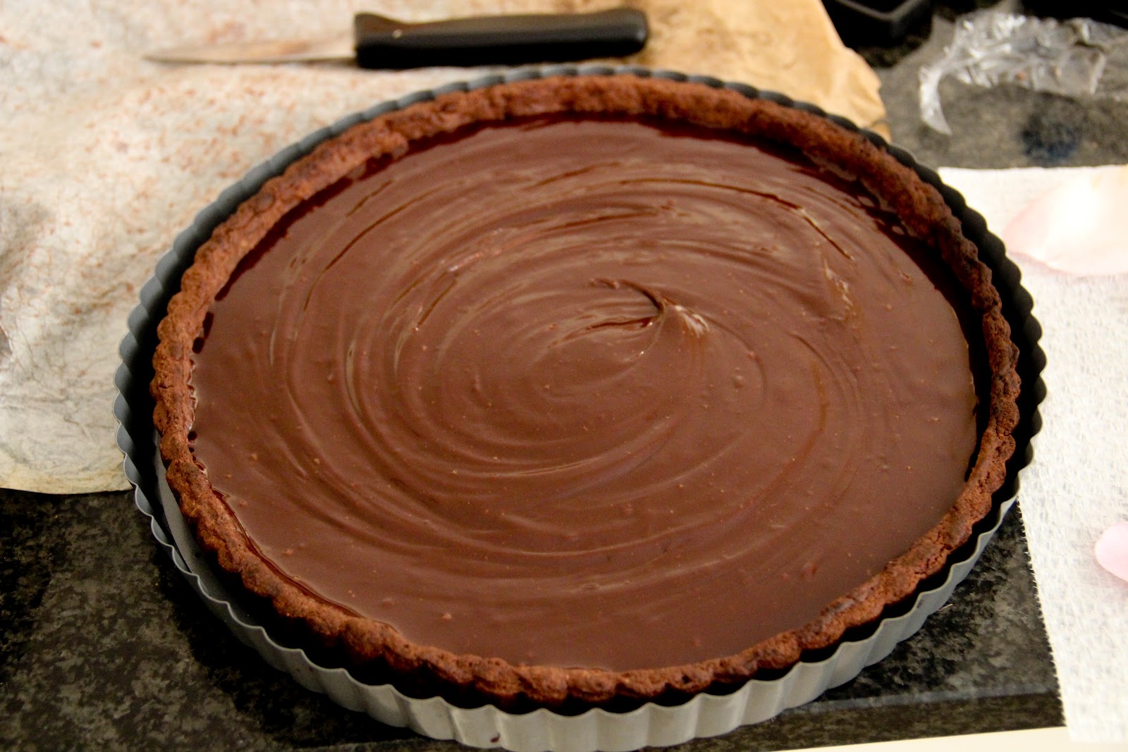 A Taste of Me: Dark Chocolate Raspberry Tart with Cherry Brandy Jelly