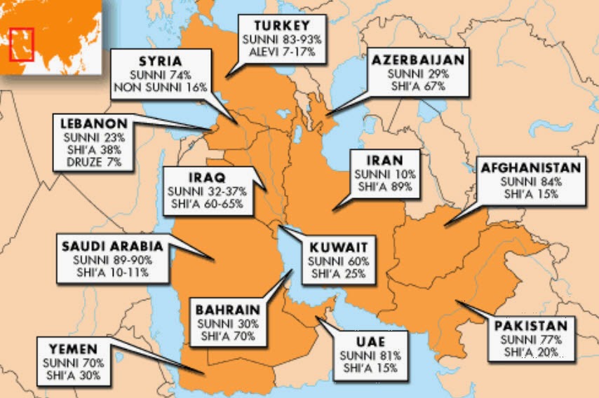 Hartzman Tax & Fiduciary: Map; Sunni-Shiite Splits in the Middle East